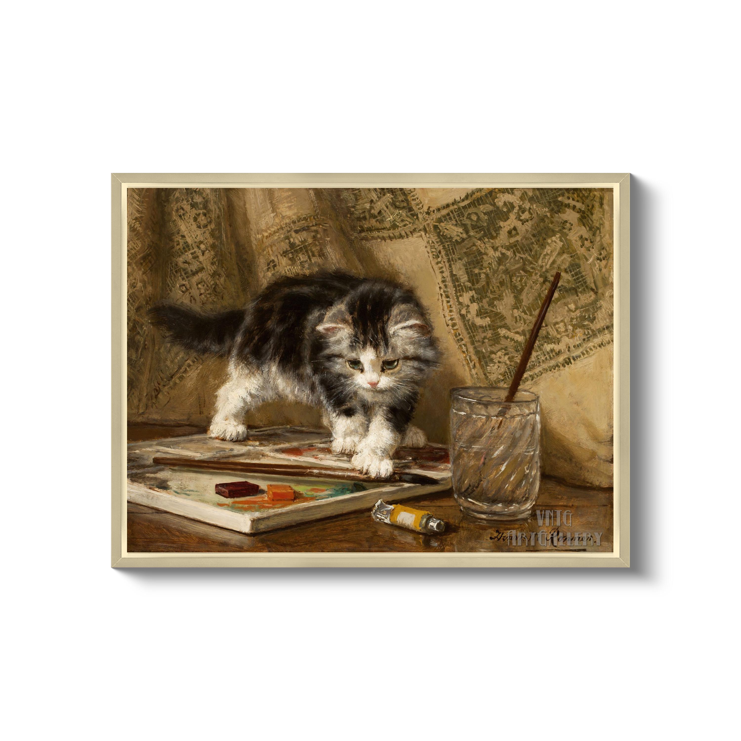 Henriette Ronner Knip : the Young Artist (1870) Canvas Gallery Wrapped ...