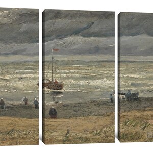 1st Oil Painting by Van Gogh : Beach at Scheveningen in Stormy - Etsy