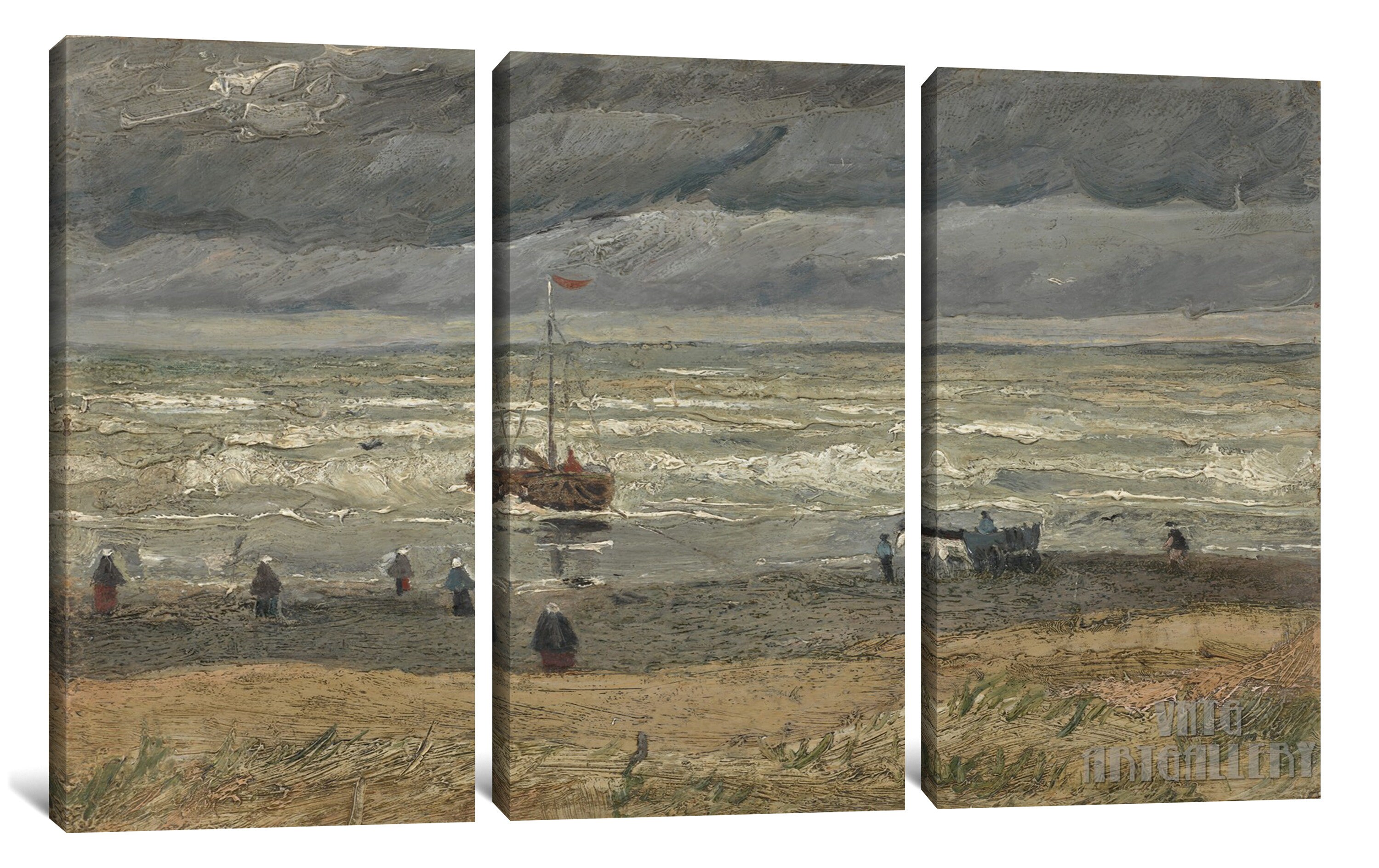 1st Oil Painting by Van Gogh : Beach at Scheveningen in Stormy - Etsy