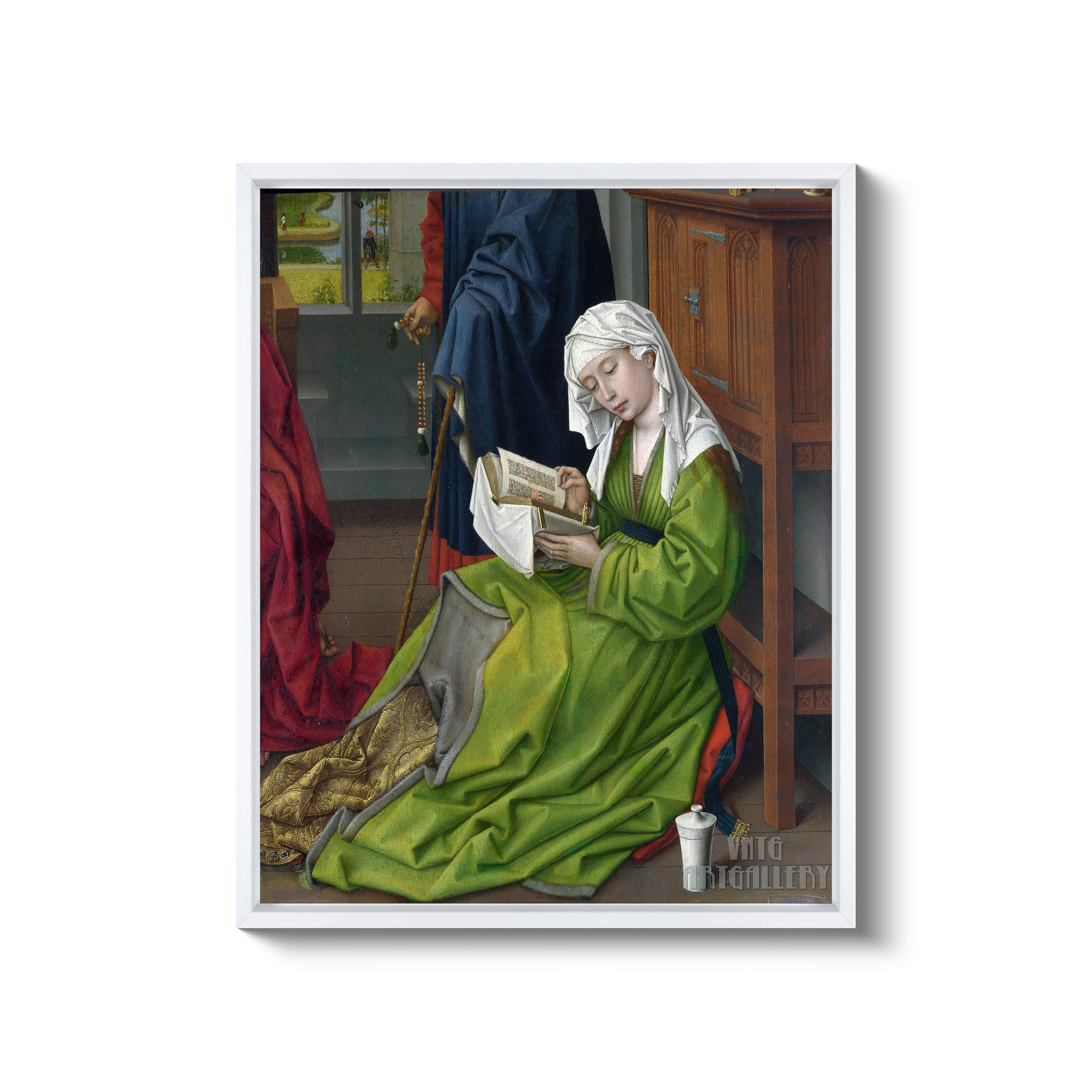 Rogier Van Der Weyden : the Magdalen Reading 1438 Canvas - Etsy