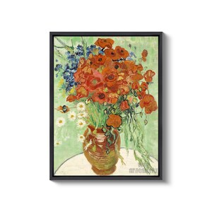 Vincent Van Gogh : Daisies and Poppies 1890 Canvas Gallery Wrapped or ...