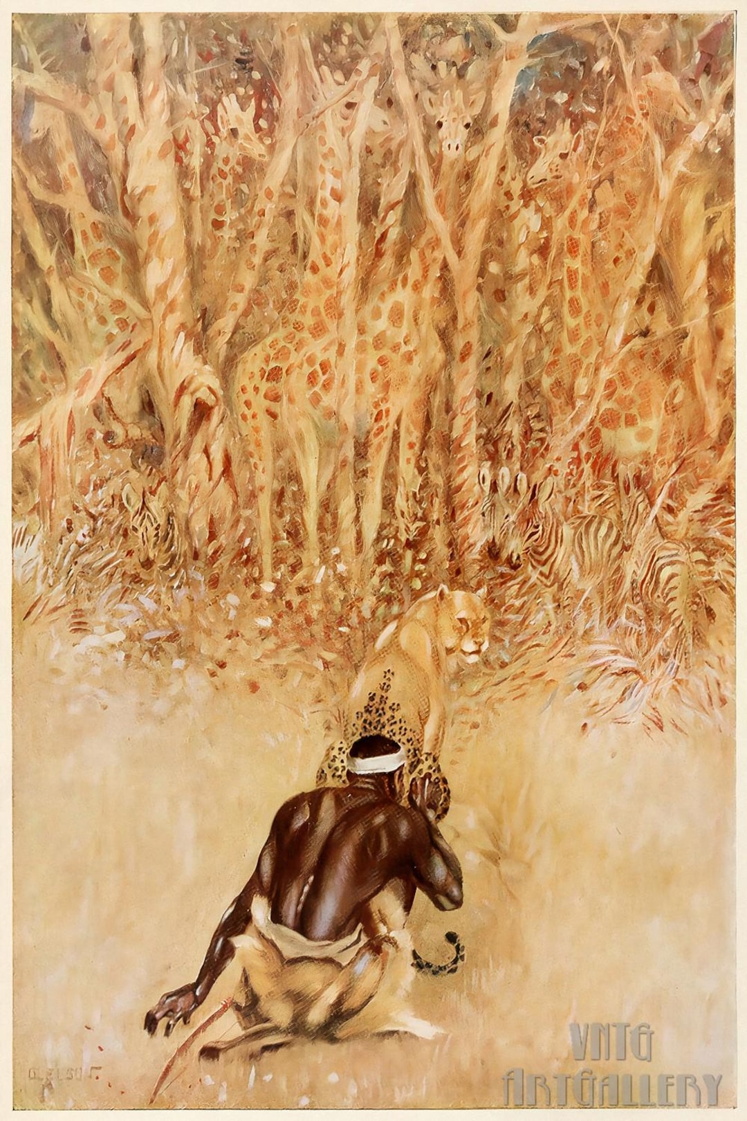 Joseph M. Gleeson : How the Leopard Got His Spots (1912) Canvas Gallery ...