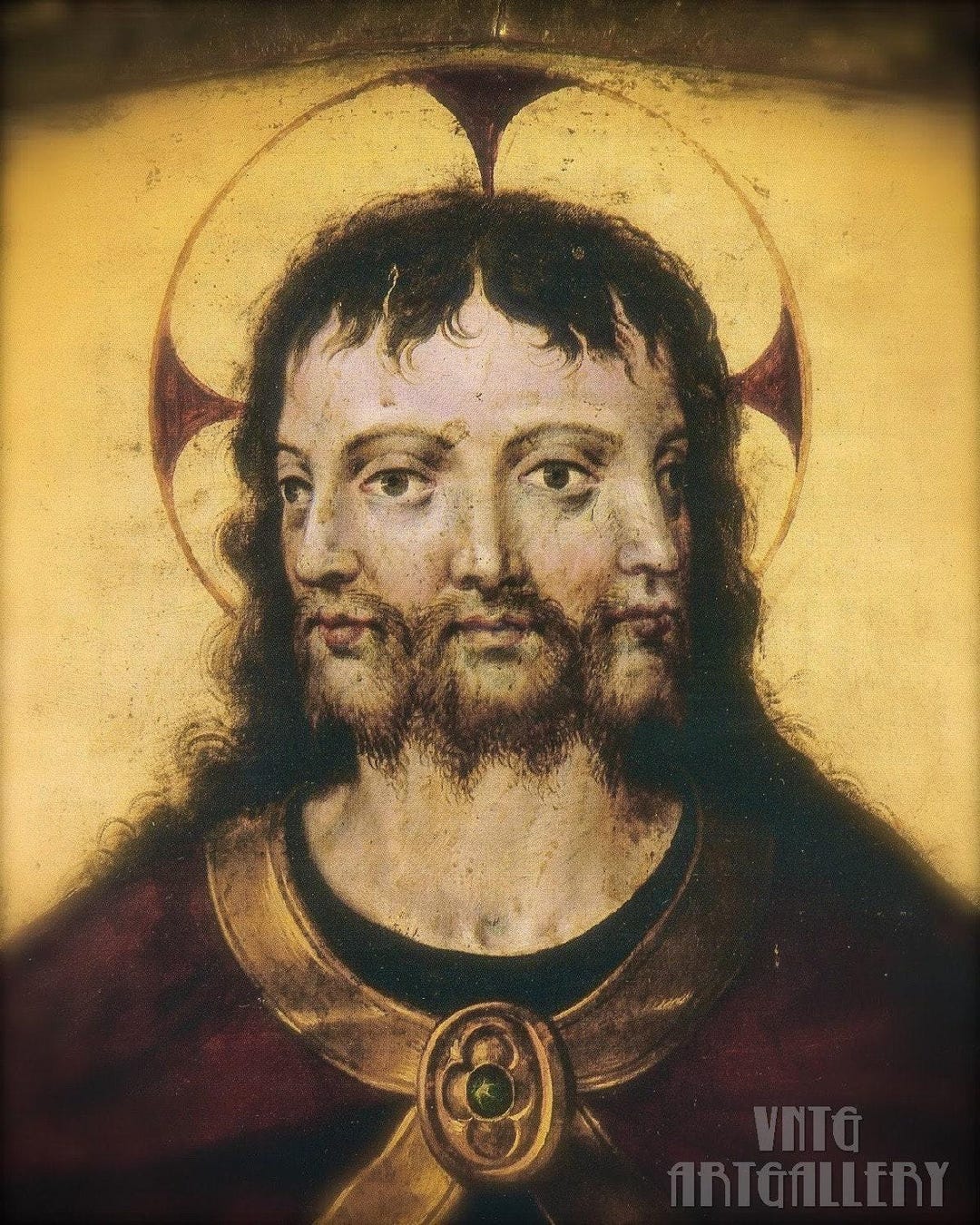 Jeronimo Cosida : Trifacial Trinity (1570) Canvas Gallery Wrapped or ...