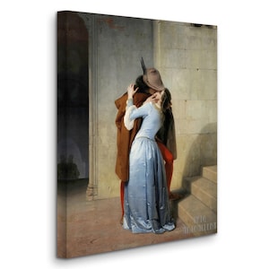 Francesco Hayez: the Kiss ''el Beso'' (1859) Canvas Gallery Wrapped or ...