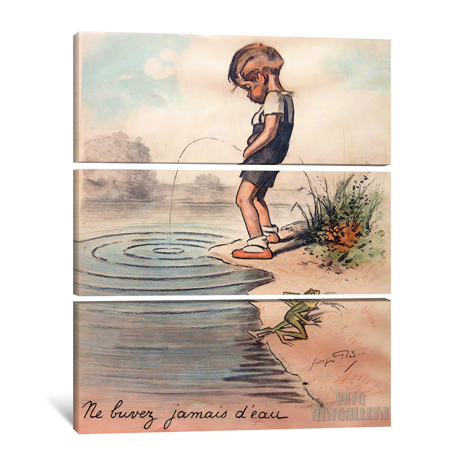 Georges Redon : Boy Peeing in the Lake Don't Drink the Water 1925 ...