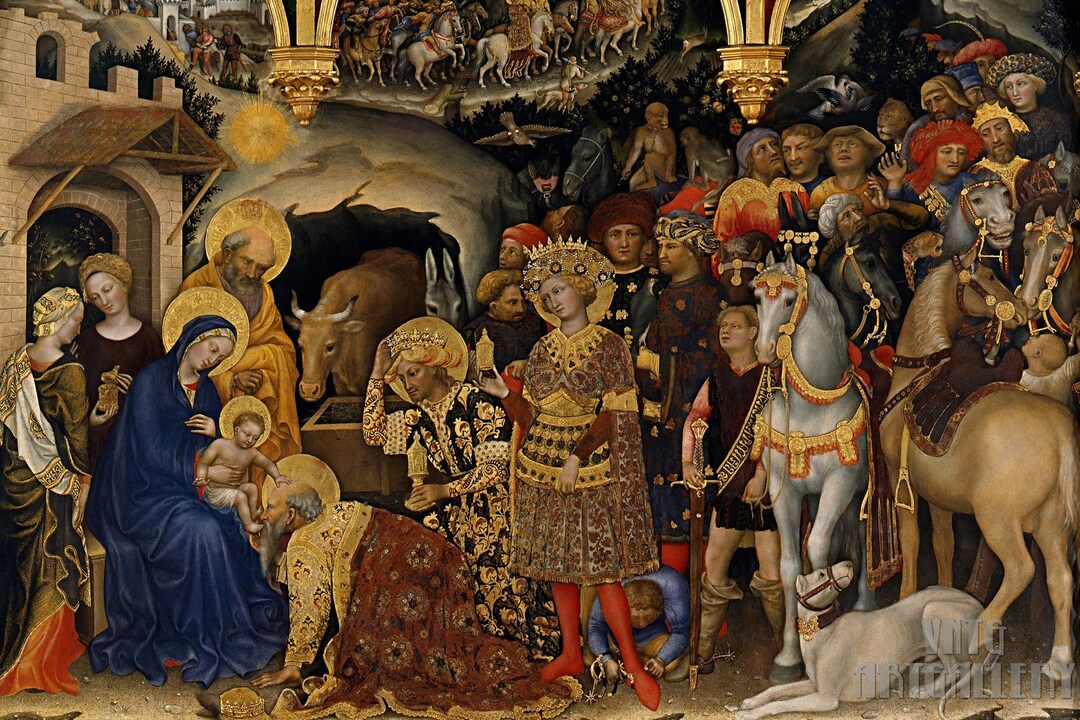 Gentile Da Fabriano : Adoration of the Magi 1423 Canvas Gallery Wrapped ...