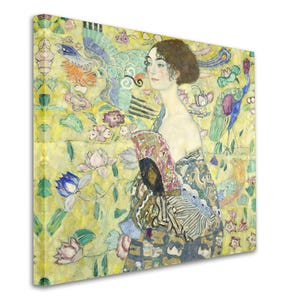 Gustav Klimt : Lady With a Fan (1918) Canvas Gallery Wrapped or Framed ...