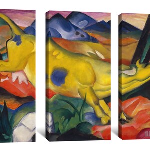 Franz Marc : Gelbe Kuh (yellow Cow) (1912) Canvas Gallery Wrapped or ...