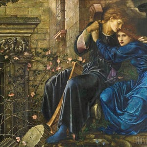 Edward Burne-jones : Love Among the Ruins (first Version) (1870) Canvas ...
