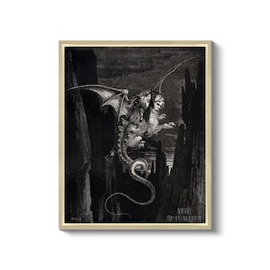 Gustave Doré : Geryon (1890) Canvas Gallery Wrapped or Framed Giclee ...