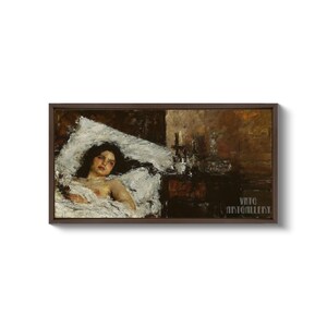 Antonio Mancini : Resting (1887) Canvas Gallery Wrapped or Framed ...