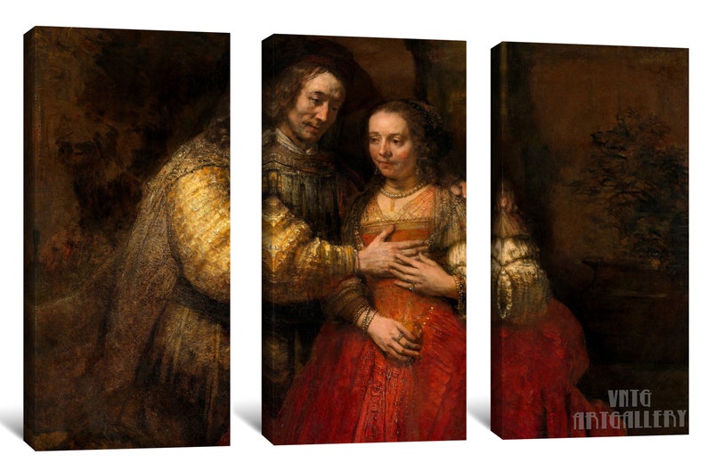 Rembrandt Van Rijn : the Jewish Bride 1665 Canvas Gallery - Etsy