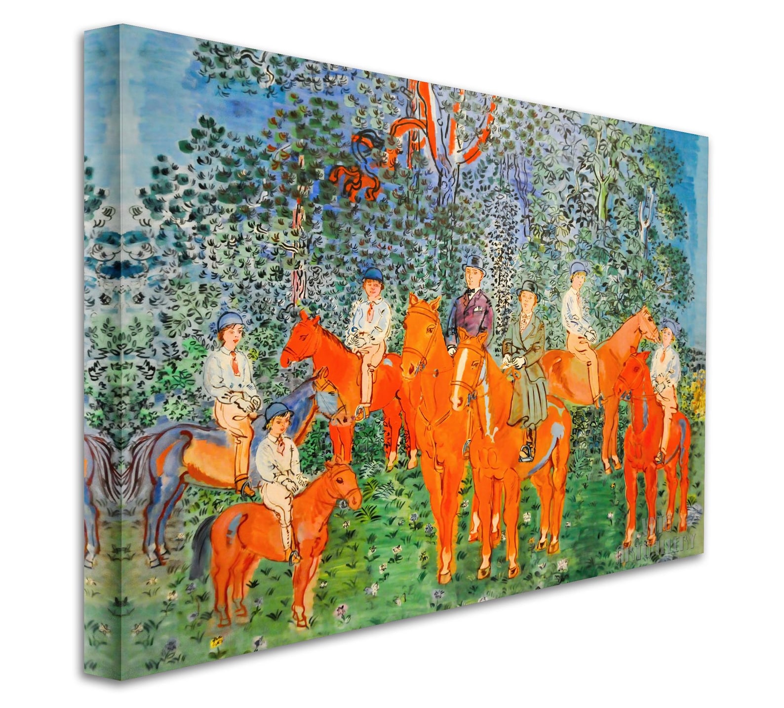 Raoul Dufy : the Kessler Family on Horseback (1932) Canvas Gallery ...