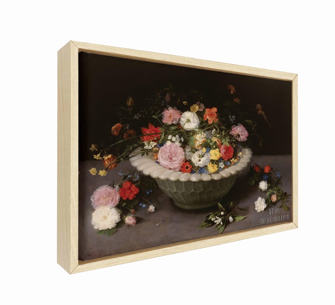 Jan Brueghel the Elder : Vase of Flowers 1615 Canvas Gallery Wrapped or ...