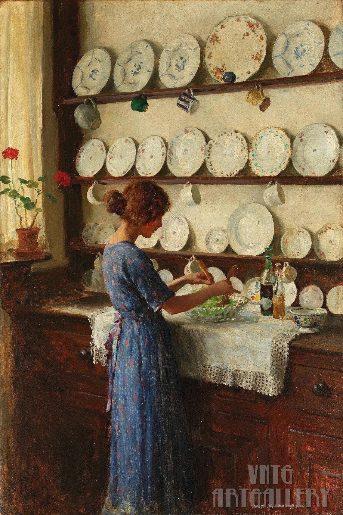 William Henry Margetson : the Lady of the House (date Unknown) Canvas ...