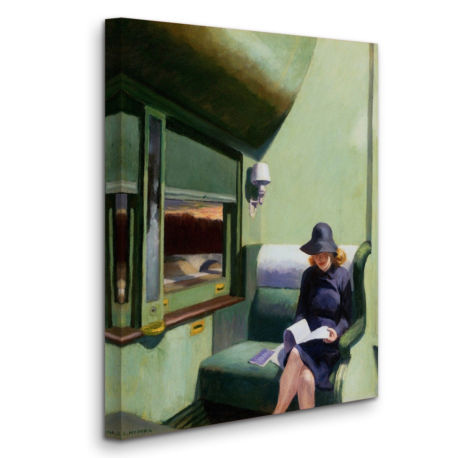 Edward Hopper Compartment C Car 193 1938 Canvas Gallery - Etsy