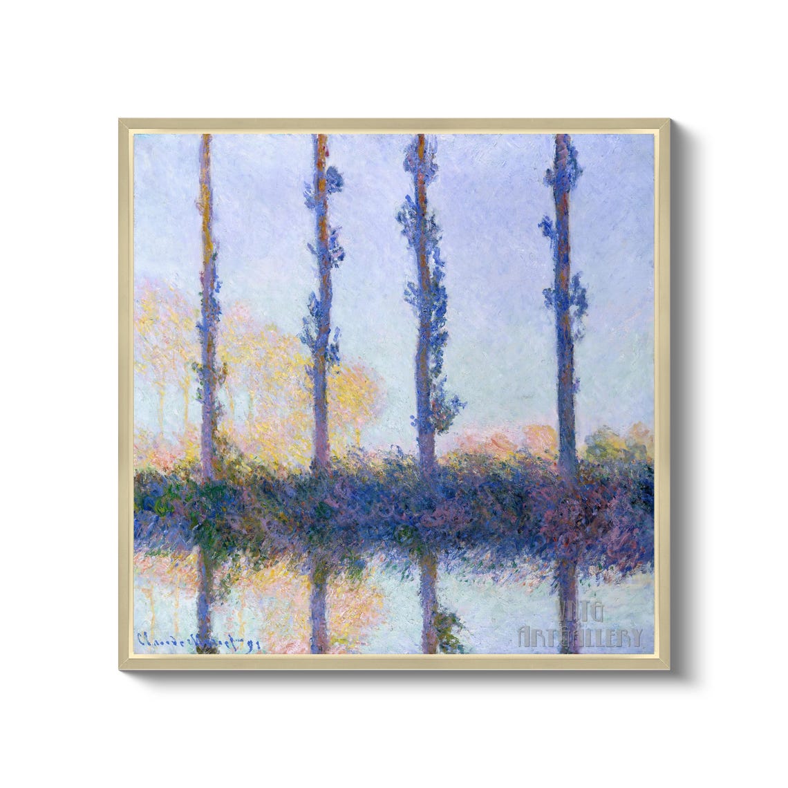 Claude Monet : the Four Trees (1891) Canvas Gallery Wrapped or Framed ...