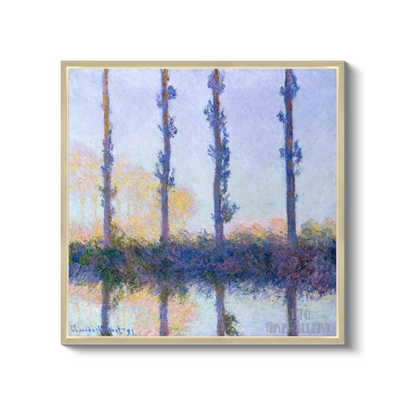 Claude Monet : the Four Trees (1891) Canvas Gallery Wrapped or Framed ...
