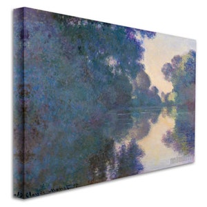 Claude Monet : Morning on the Seine Near Giverny (1897) Canvas Gallery ...