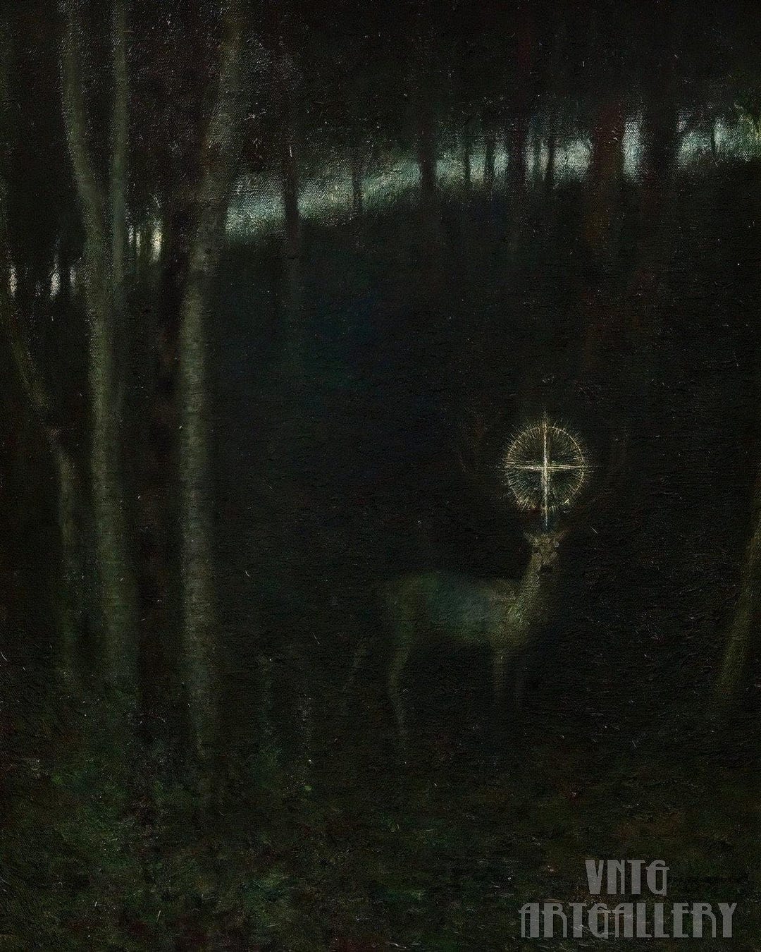 Franz Von Stuck : the Vision of Saint Hubert (1890) Canvas Gallery ...