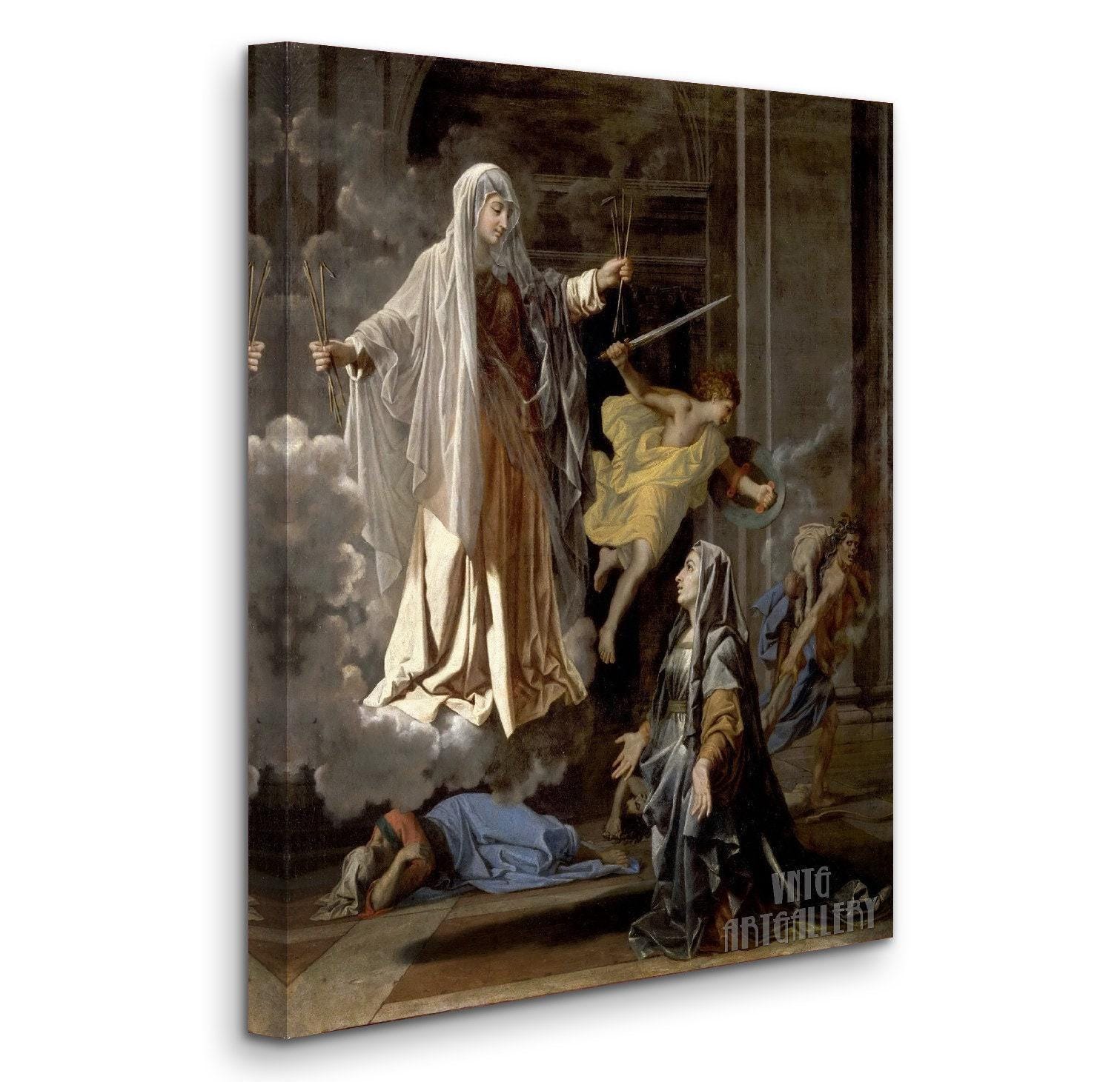 Nicolas Poussin : the Vision of Saint Francesca Romana (1657) Canvas ...