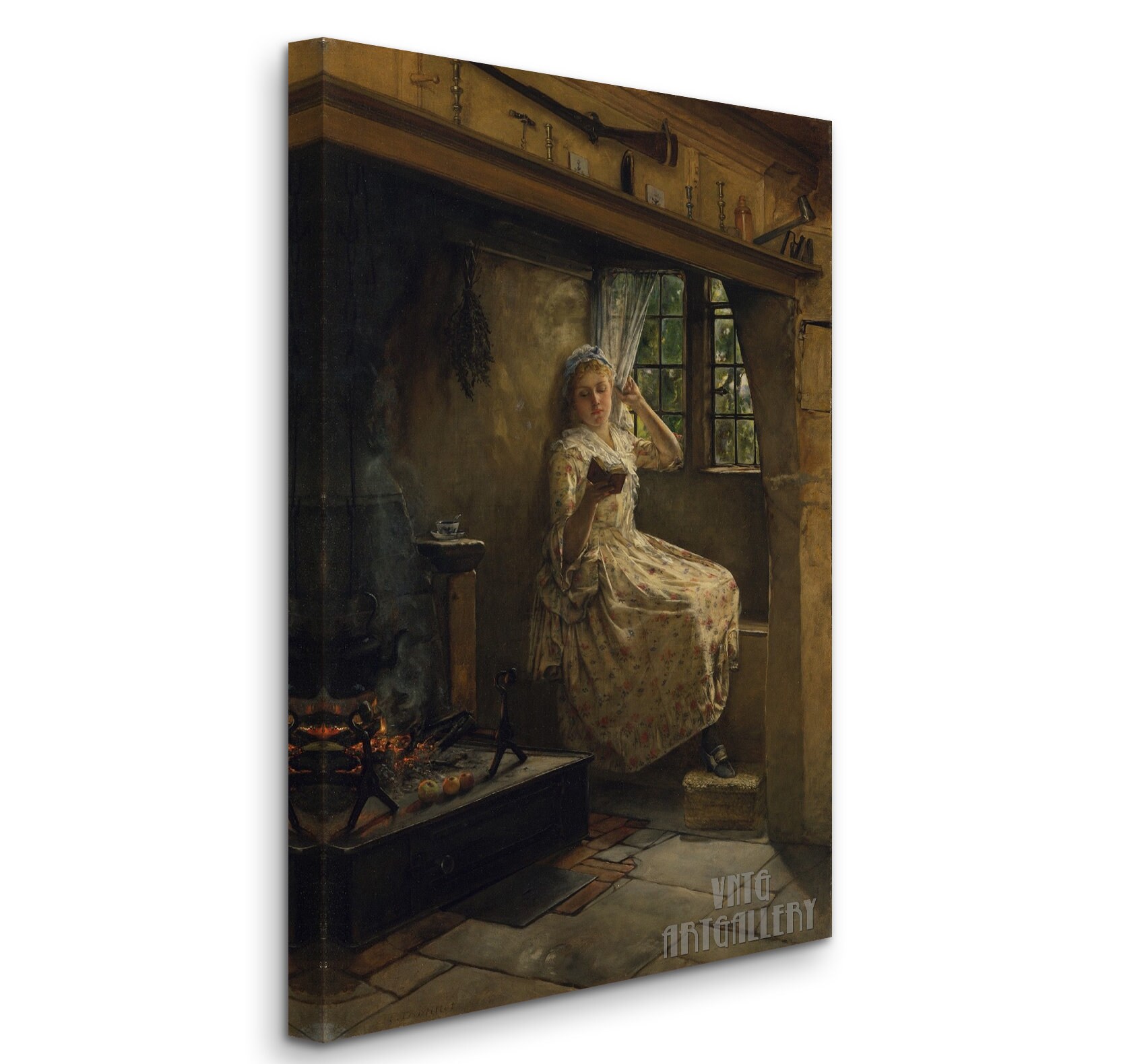Frank Millet : A Cosey Corner 1884 Canvas Gallery Wrapped - Etsy