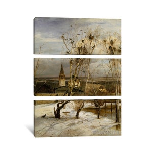 Alexei Kondratievich Savrasov : Rooks Have Returned 1871 Canvas Gallery ...