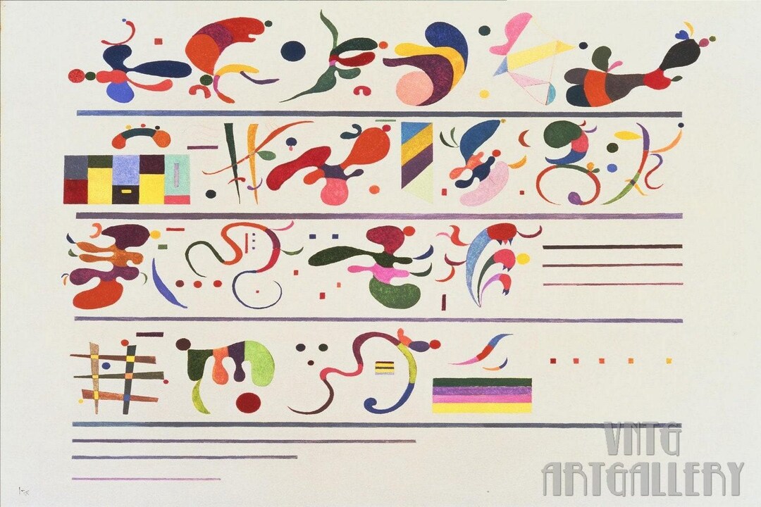 Wassily Kandinsky : Succession (1935) Canvas Gallery Wrapped or Framed ...