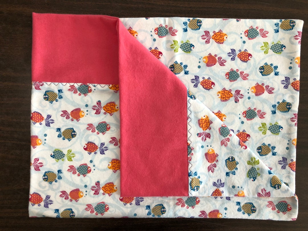 Colorful Tropical Fish Flannel Pillowcase - Etsy