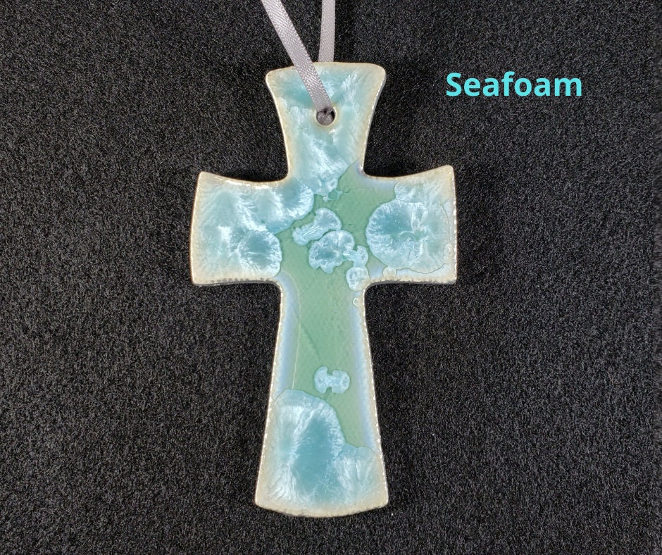Ceramic Cross Ornament - Etsy
