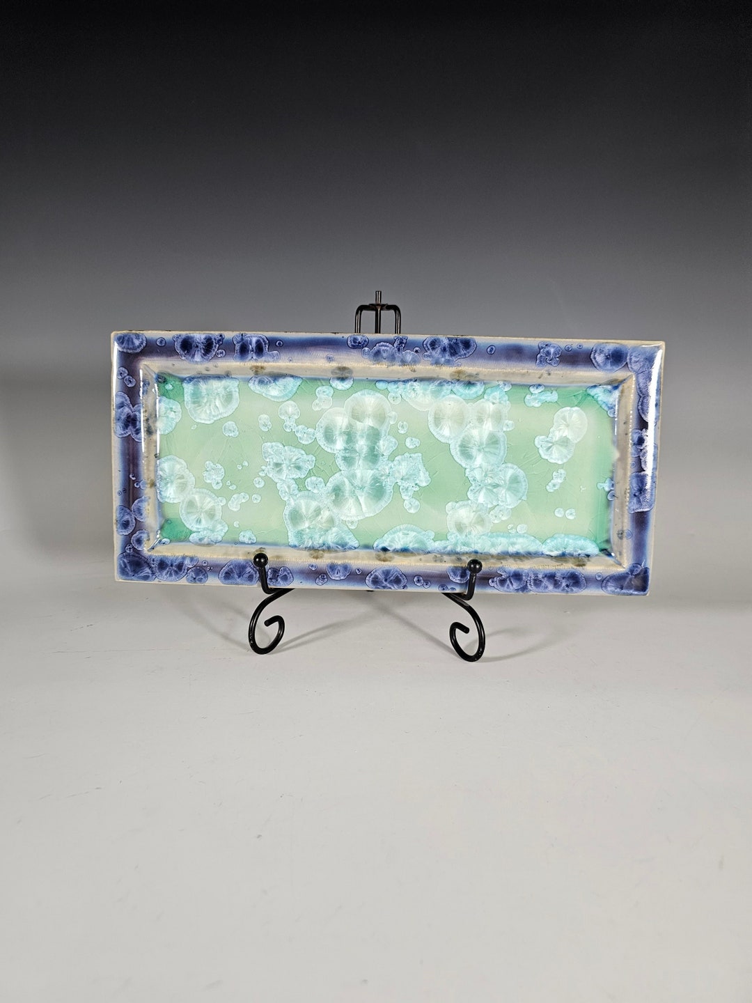 Ceramic Tray, Crystalline Glazed Pottery, Large Handmade - Etsy