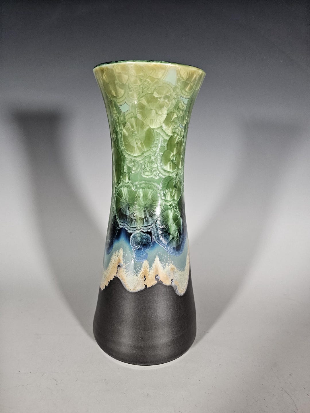 Pottery Vase Crystalline Glazed Ceramic Vase Etsy