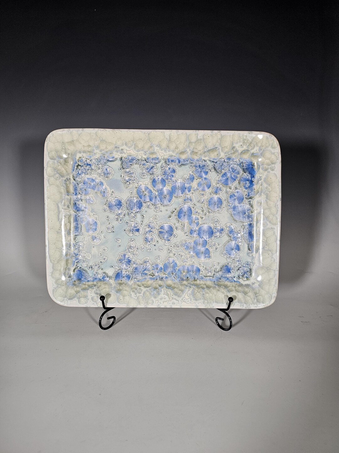 Ceramic Tray, Crystalline Glazed, Handmade Pottery, Rectangle Tray - Etsy