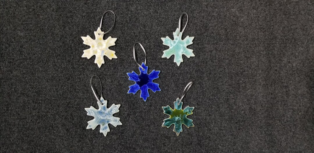 Ceramic Snowflake Ornament - Etsy