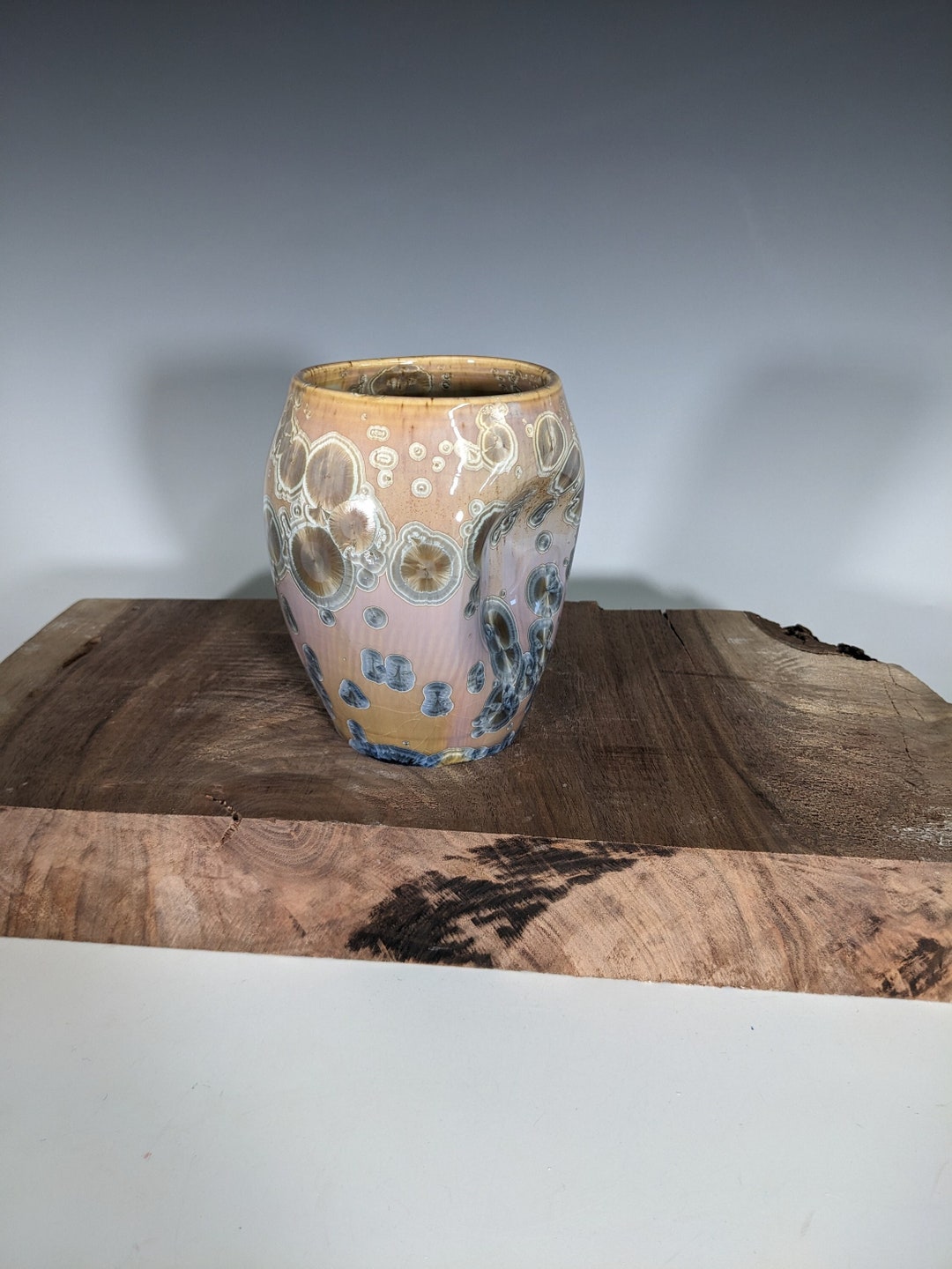 Ceramic Cup Crystalline Glazed Pinch Cup - Etsy