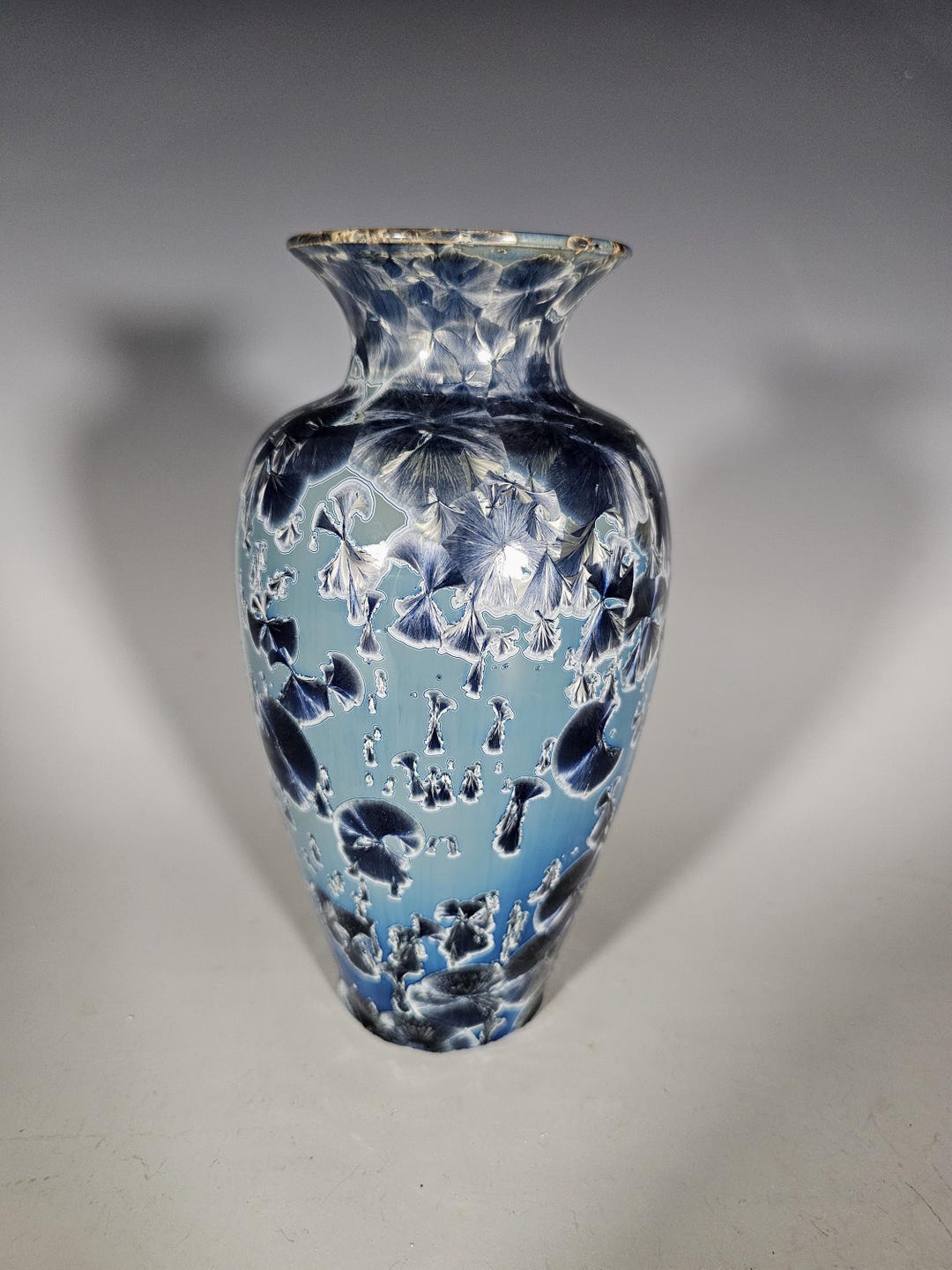 Pottery Vase Crystalline Glazed Pottery Ceramic Vase Etsy