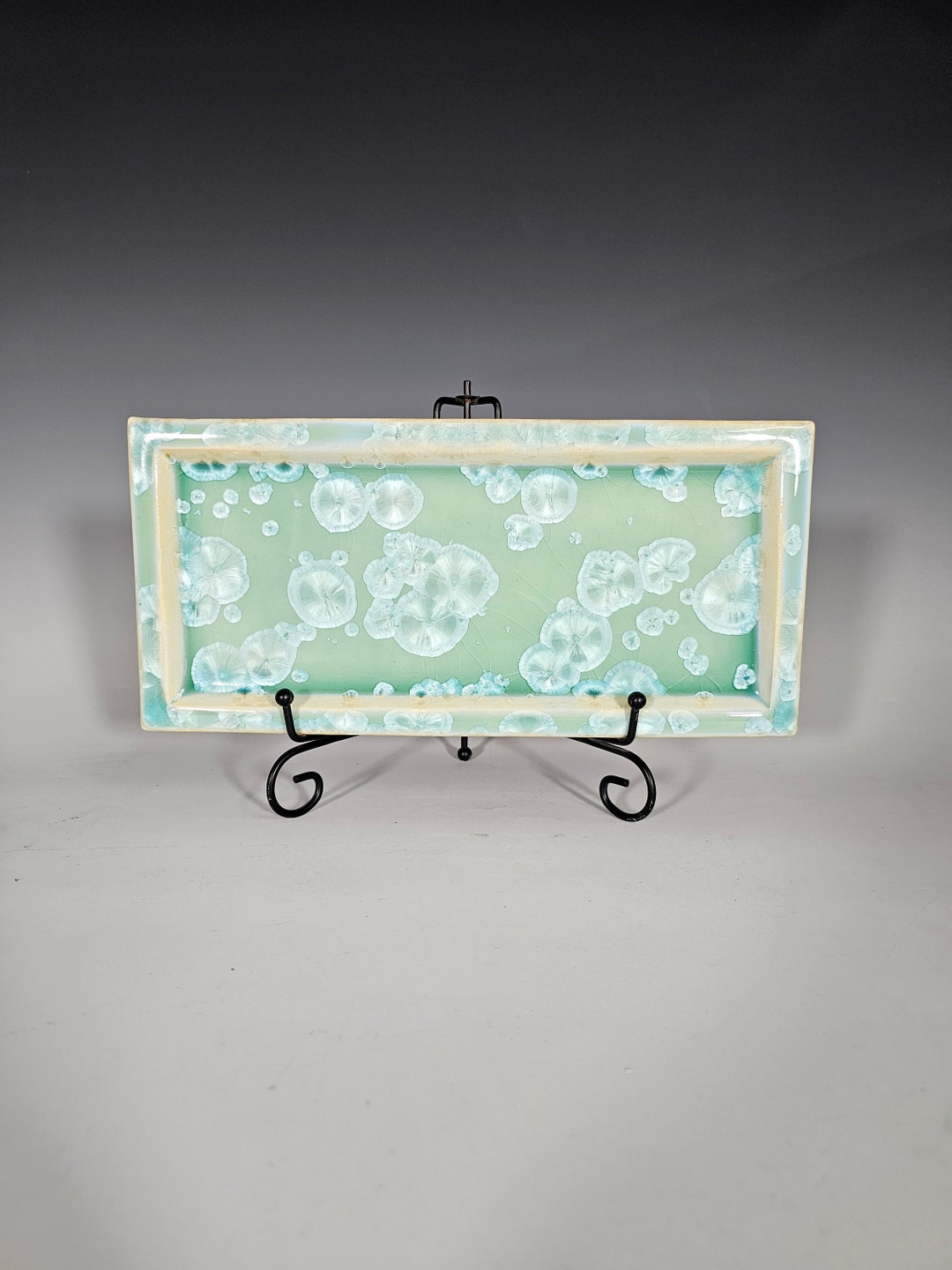 Ceramic Tray, Crystalline Glazed Pottery, Large Handmade - Etsy