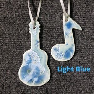 Ceramic Guitar or Music Note Ornament - Etsy