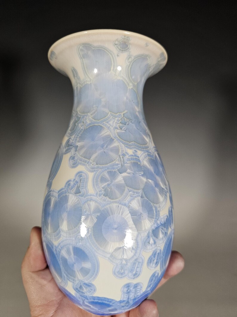 Pottery Vase, Crystalline Glazed Pottery, Hand Thrown Ceramic Vase - Etsy