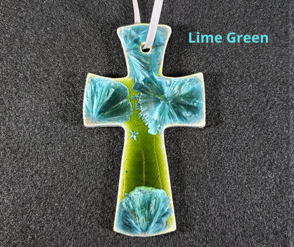 Ceramic Cross Ornament - Etsy