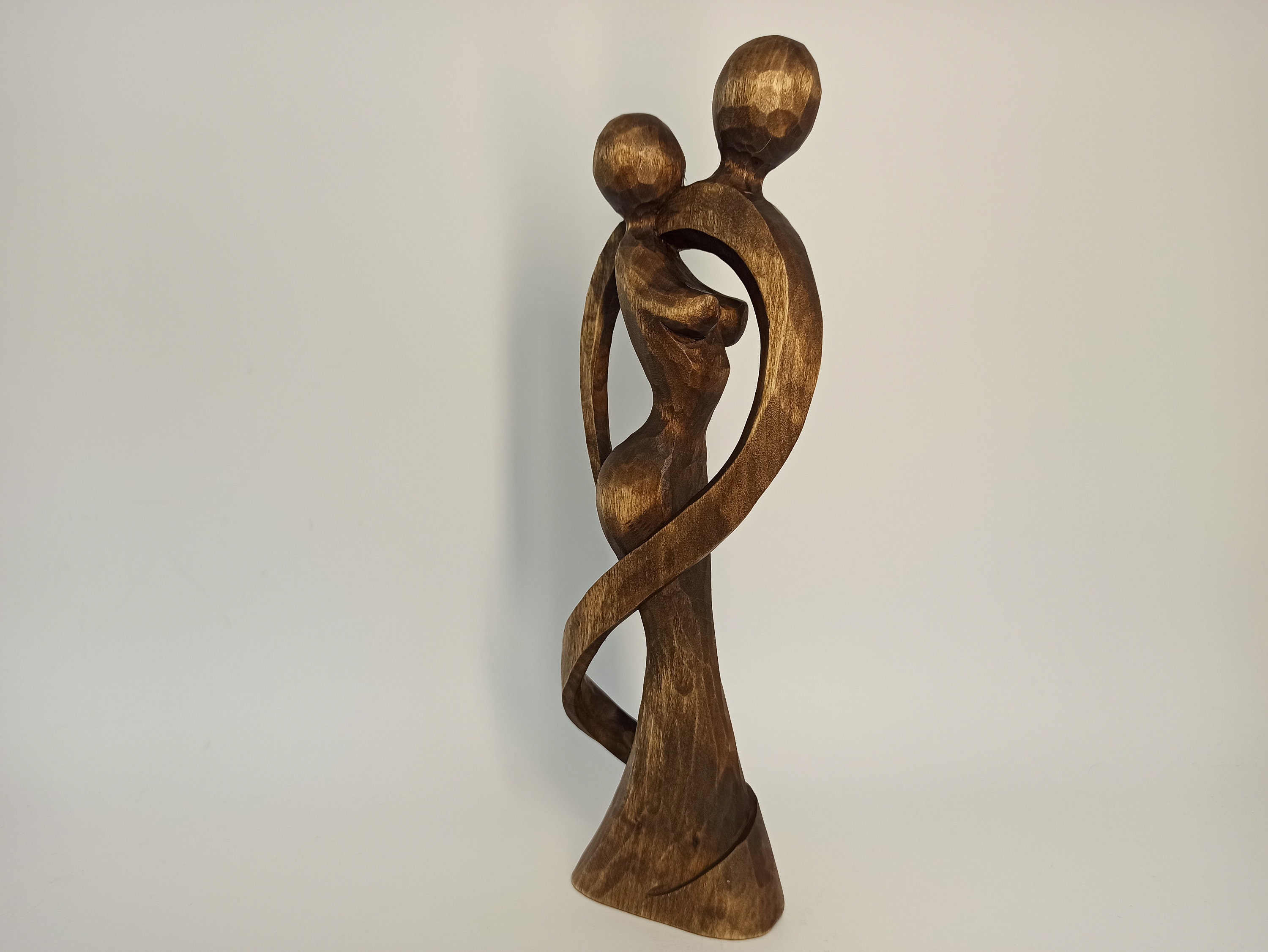 Couple Sculpture 8.7 Wood Carving Handmade Sculpture | Etsy