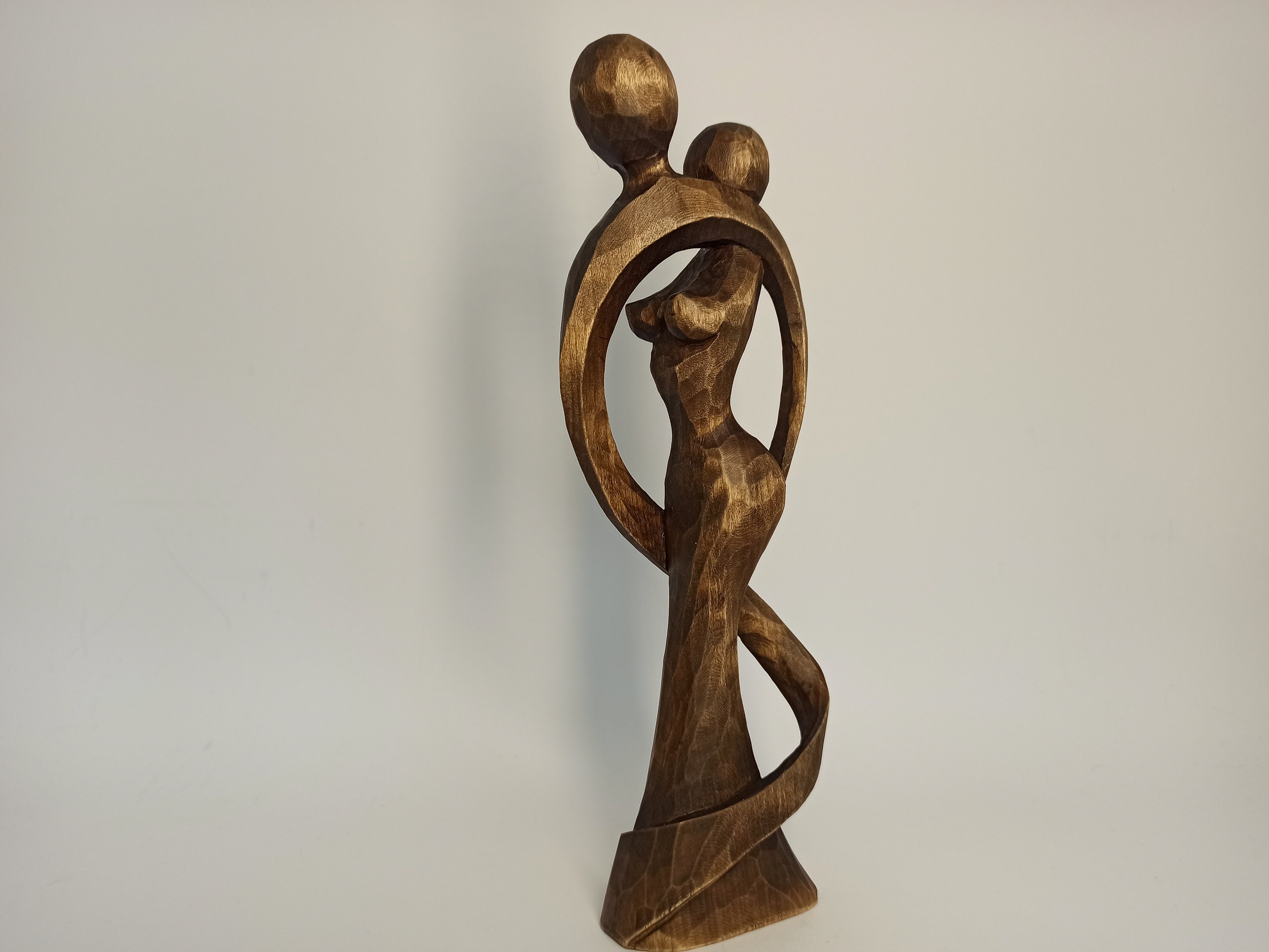 Couple Sculpture 8.7 Wood Carving Handmade Sculpture | Etsy