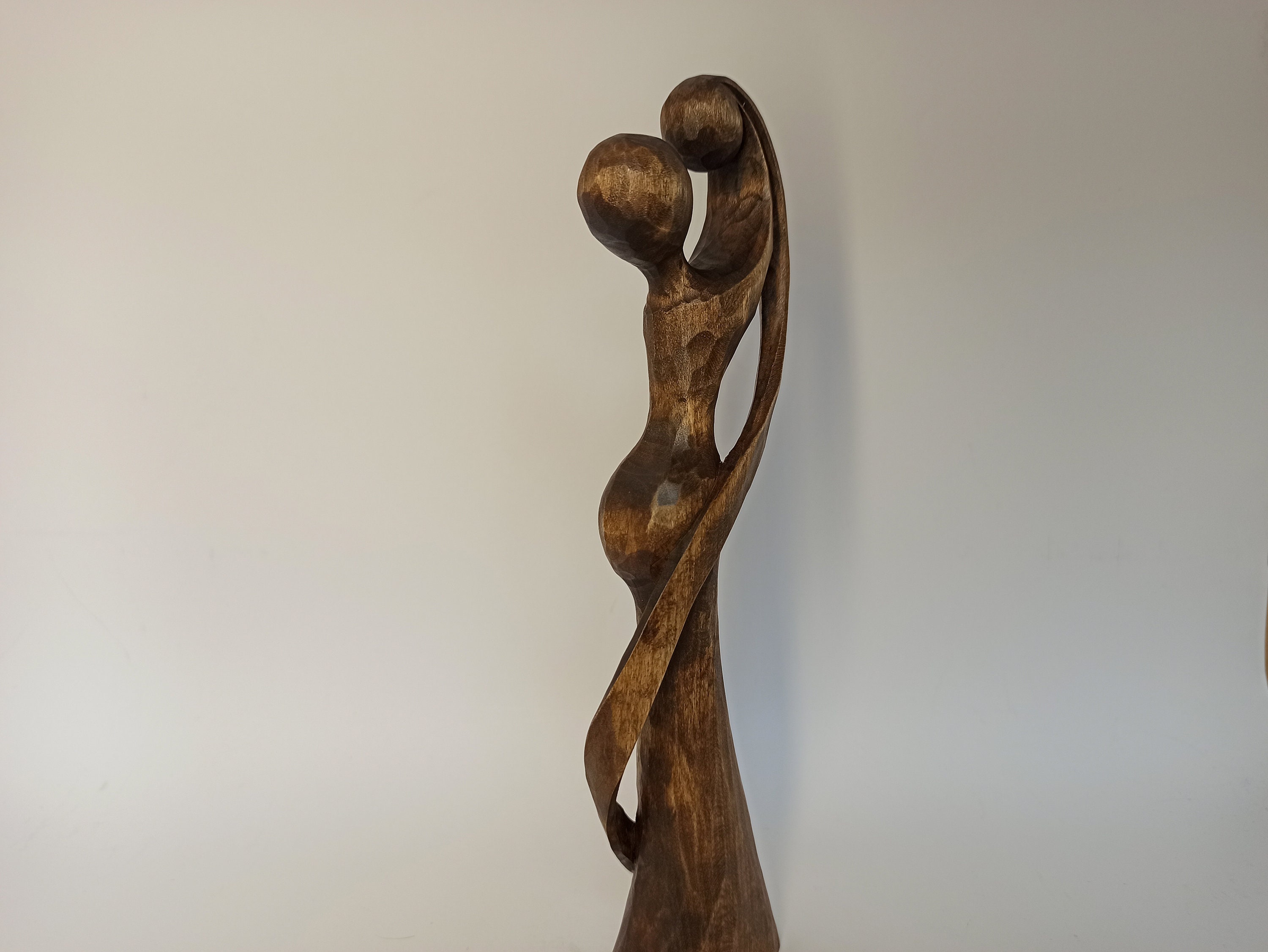 Mother child sculpture 8.5 Wood carving Family | Etsy