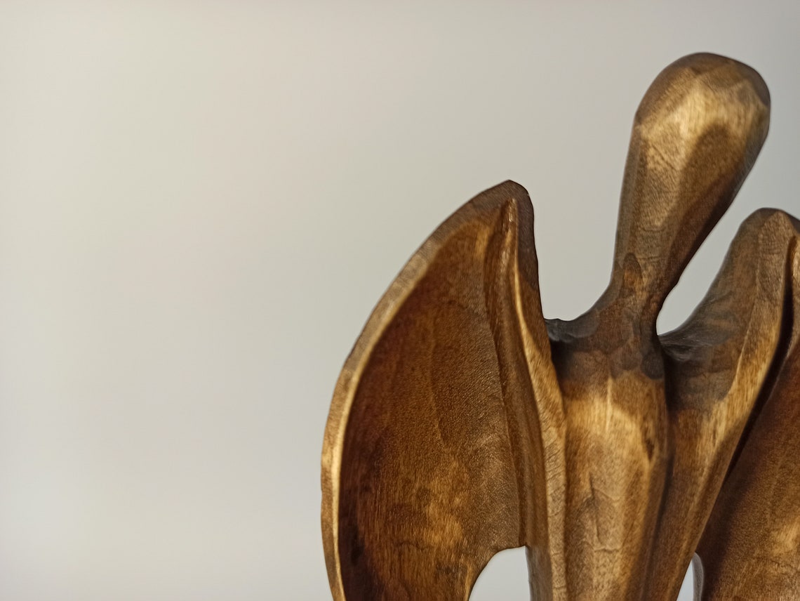 Angel Sculpture 8.5 Wood Carving Personalized Gifts | Etsy