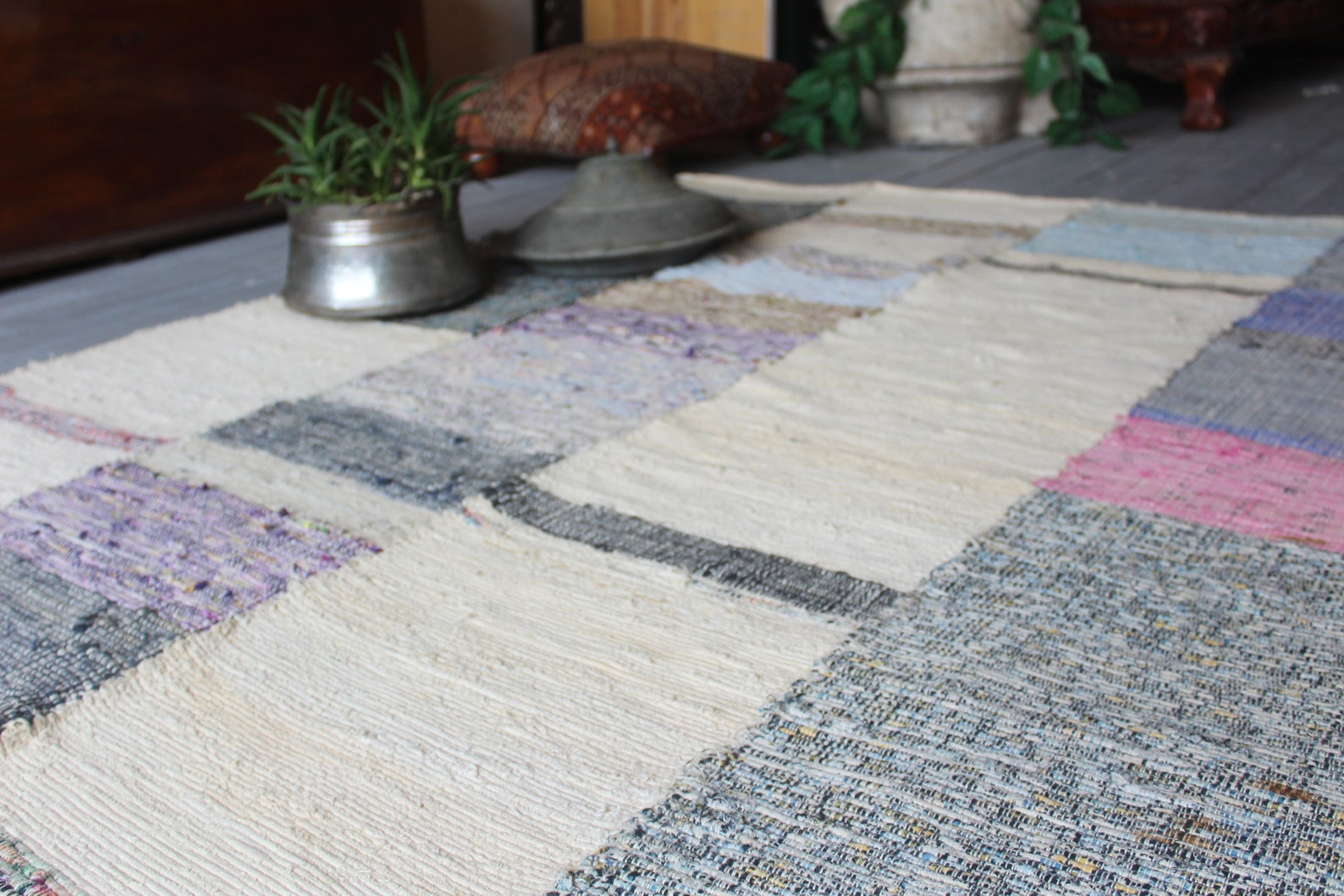 4'8x7'4 Ft Vintage Rag Rug Handmade Rag | Etsy