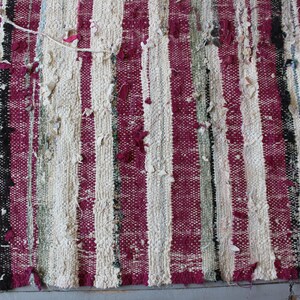 5'3"x8'4" Ft Vintage RAG RUG, Ethnic Rag Rug, Bohemian Rag Rug, Turkish ...