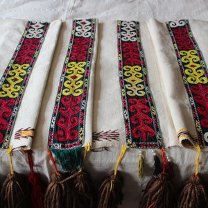 28x99 Inch Ethnic Throw, Bohemian,handmade,cross Stitch,fringed Throw ...
