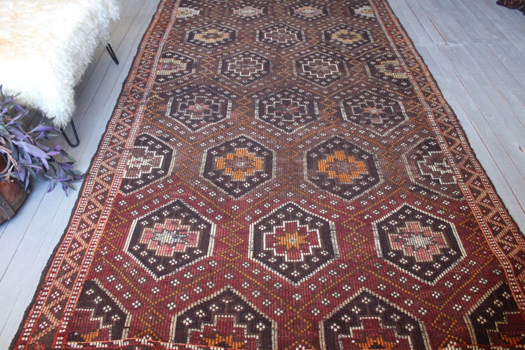 6'x11' Ft Vintage Ethnic Kilim, Mut JIJIM Kilim, Bohemian Kilim ...