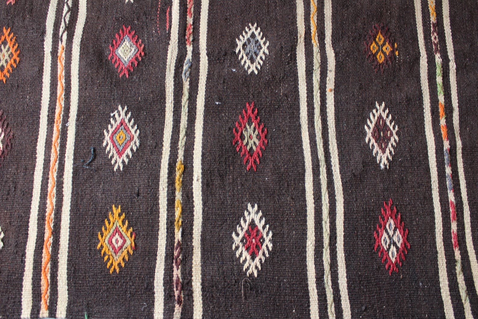 3'0"x11'8" Brown Vintage Kilim Runner Rug,bohemian Turkish Wool ...