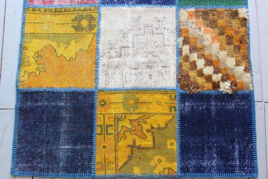 Multicoloured Handmade Patchwork Rug Ethnic Decorative Rug - Etsy